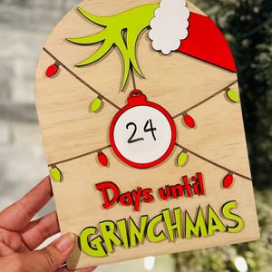 Grinch Christmas Countdown • Christmas Countdown Sign • Grinch Decor ...