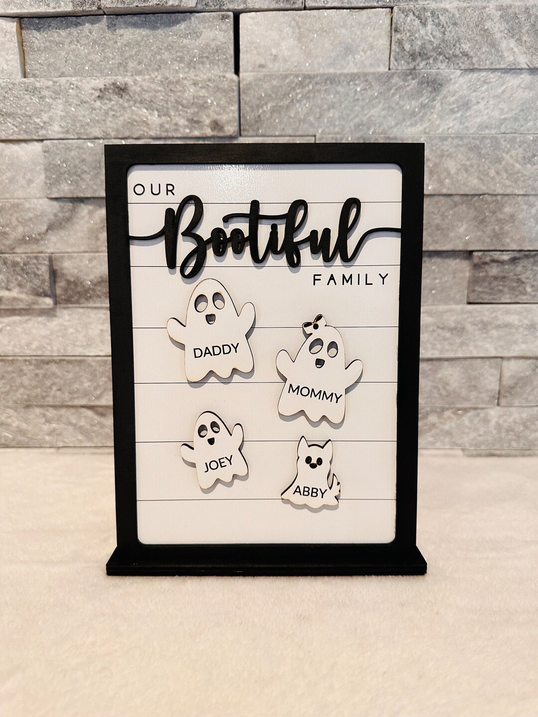 Halloween Family Sign, Our Bootiful Family Sign, Personalized Halloween ...