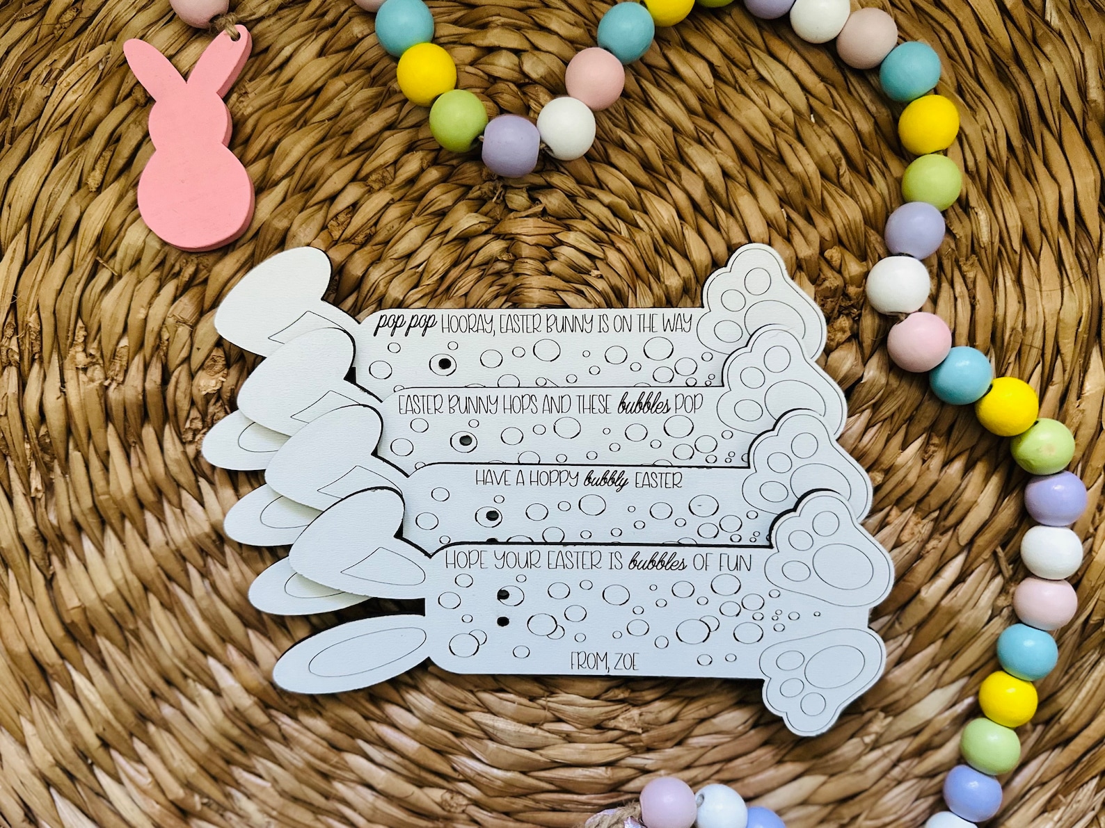 Personalized Easter Bubble Cards • Class Bubbles • Easter Favors ...