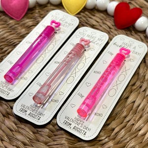 Personalized Valentine's Day Bubble Cards • Class Bubbles • Valentine ...