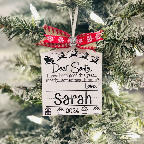Dear Santa Ornament - Etsy