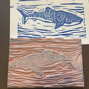 Whale Shark Print - 5x7 in Unframed Block Print - Etsy