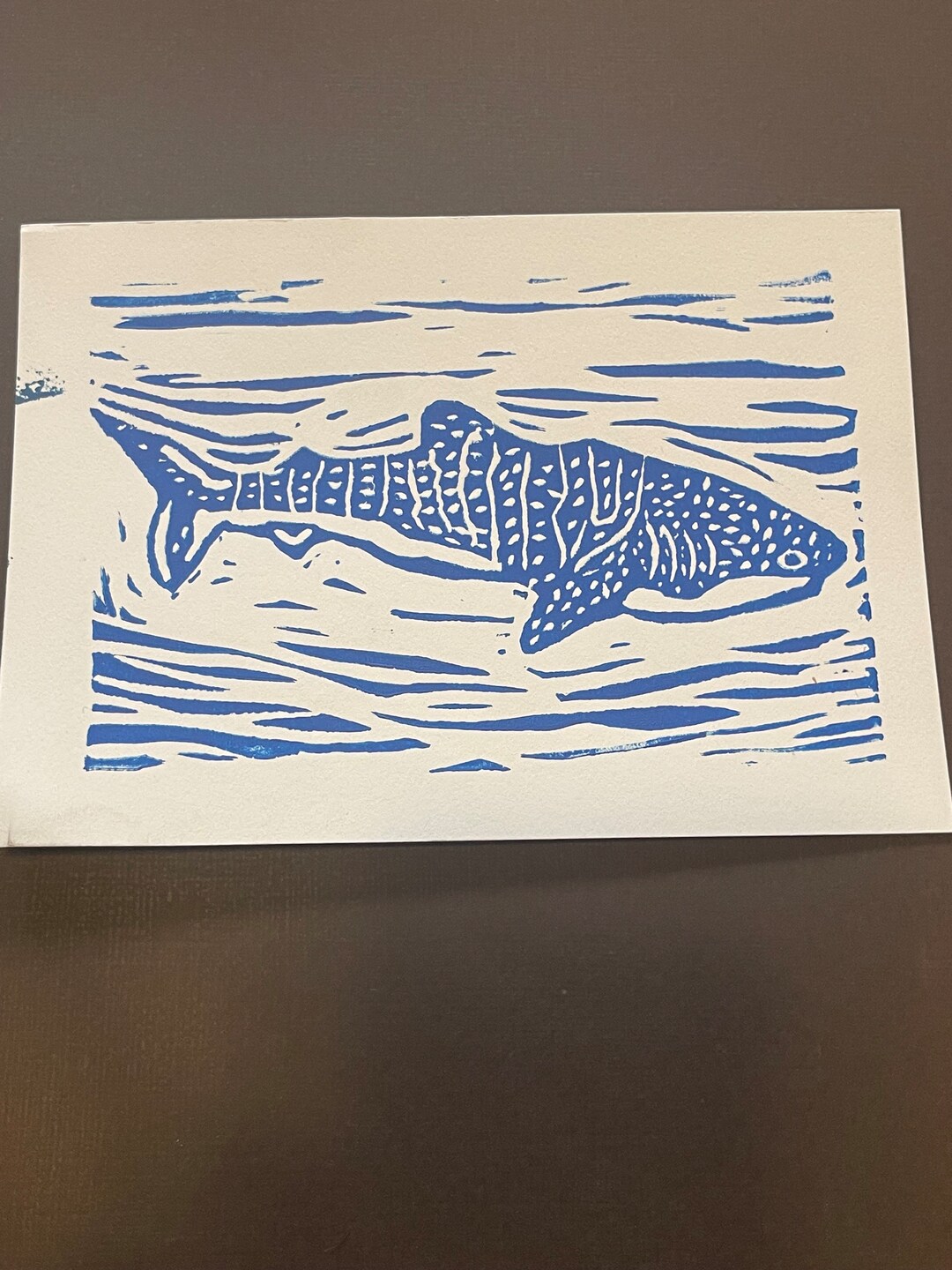 Whale Shark Print - 5x7 in Unframed Block Print - Etsy