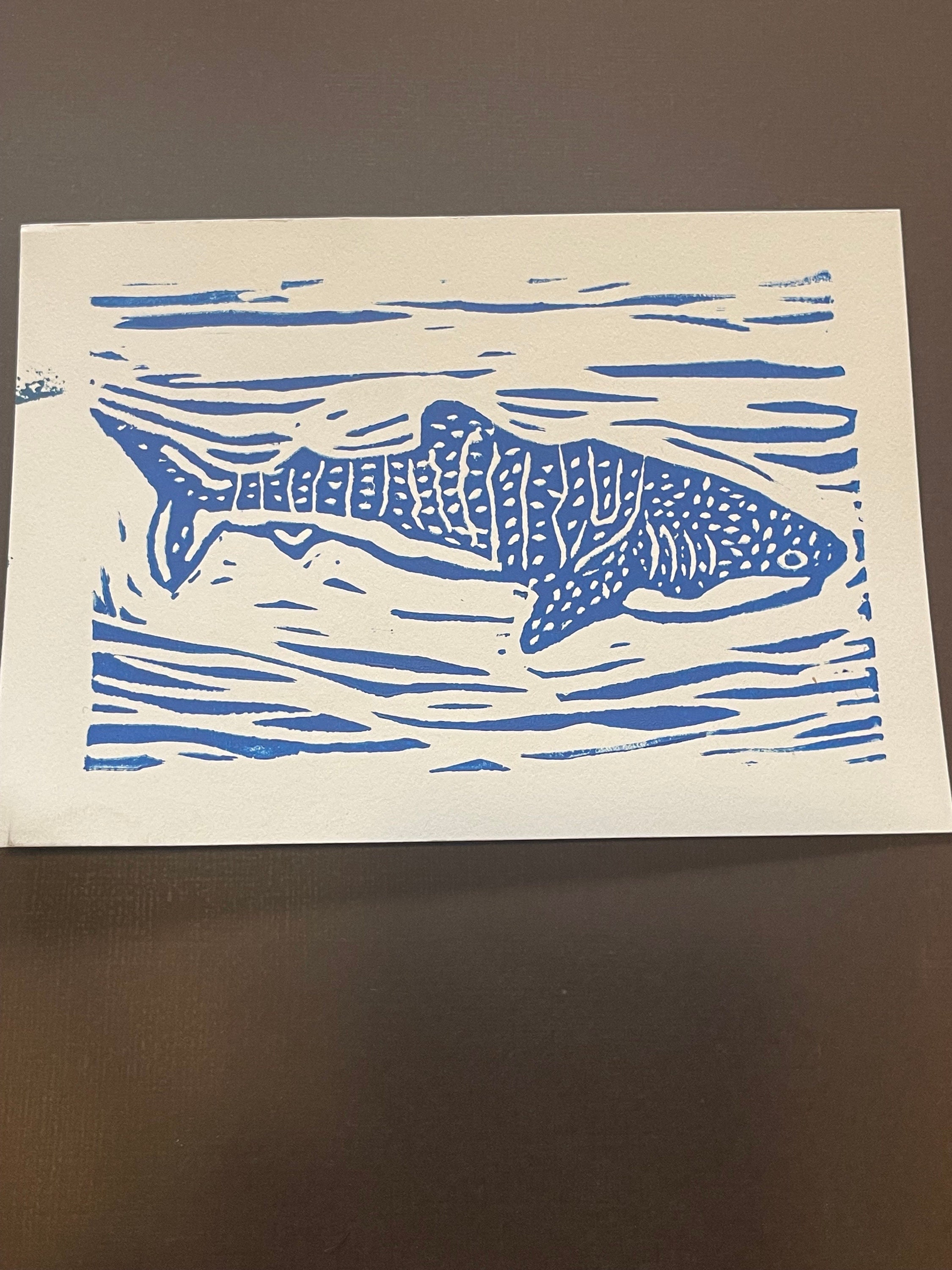 Whale Shark Print - 5x7 in Unframed Block Print - Etsy