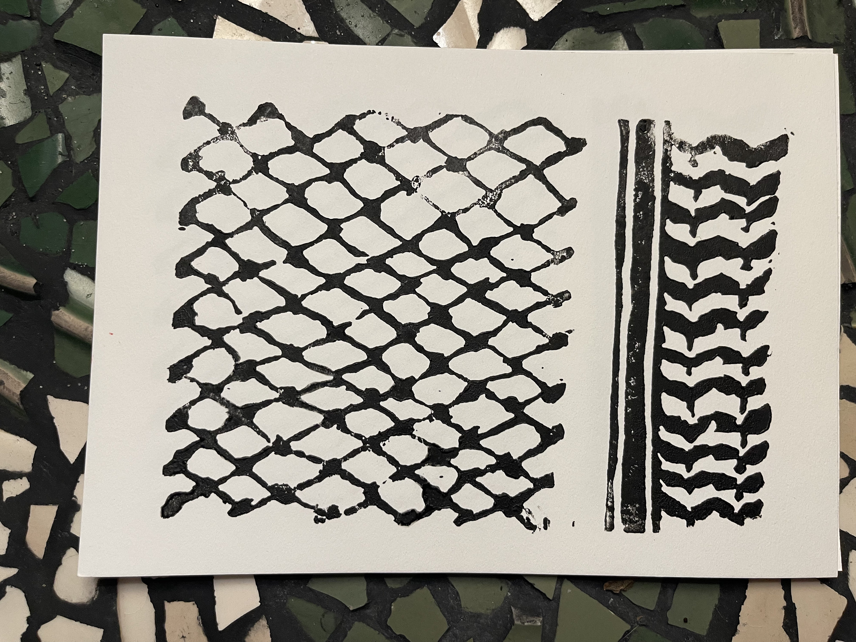 Palestinian Keffiyeh Print - Handmade Block Print 5x7 Unframed - Etsy