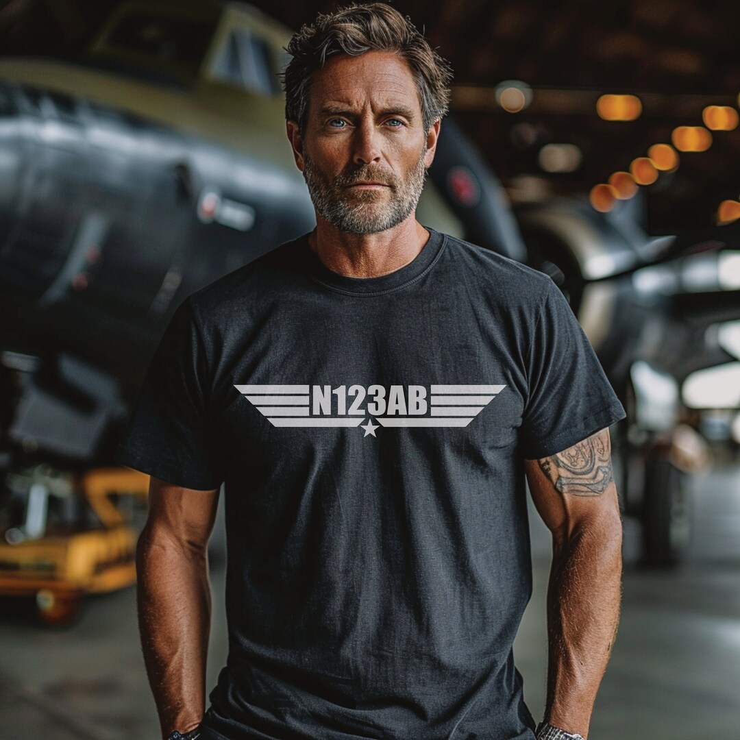 Custom Airplane Tail Number, Call Sign Shirt, Airplane Registration Tee ...