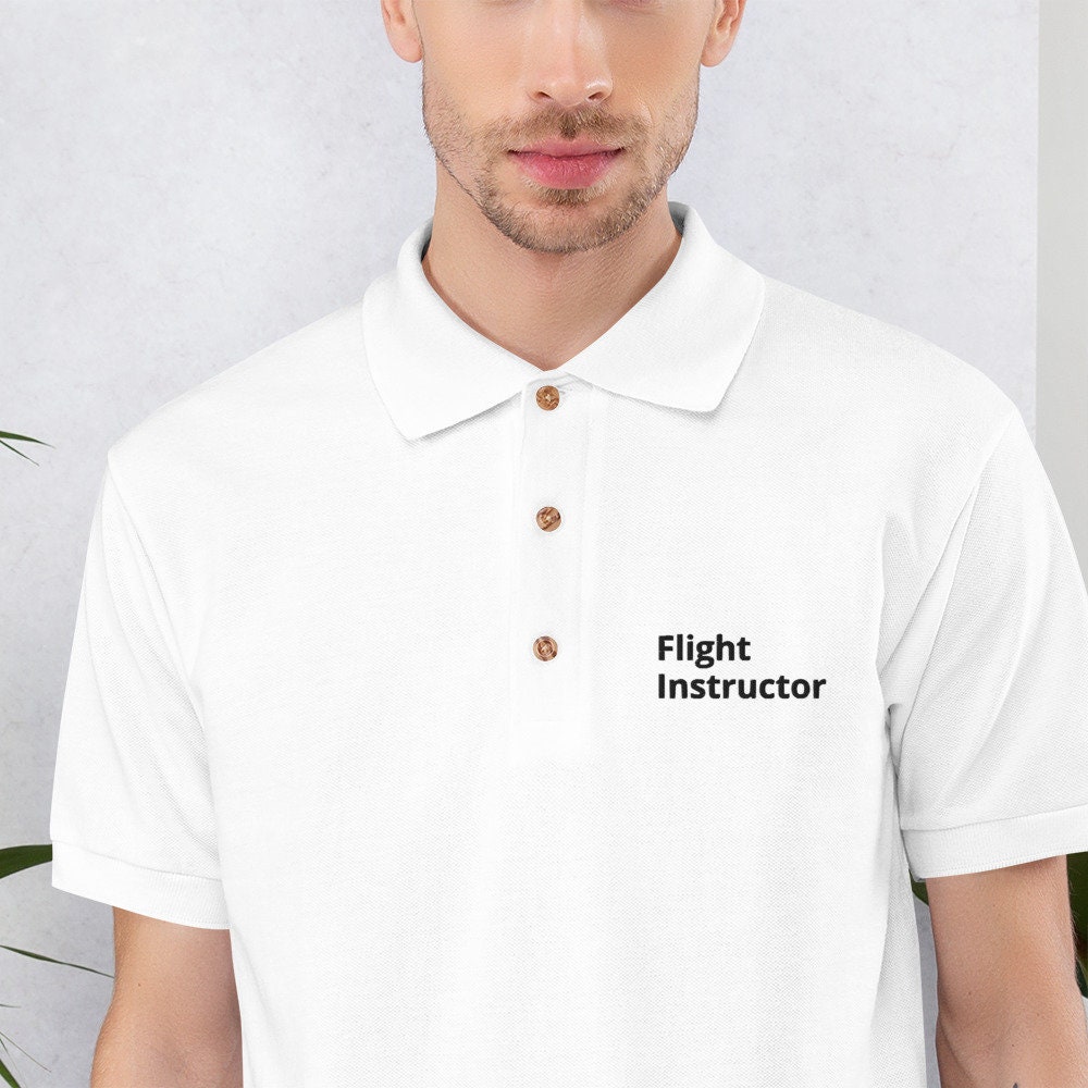 Men's Premium Pilot Polo Shirt, Flight Instructor Shirt, Shirt for ...