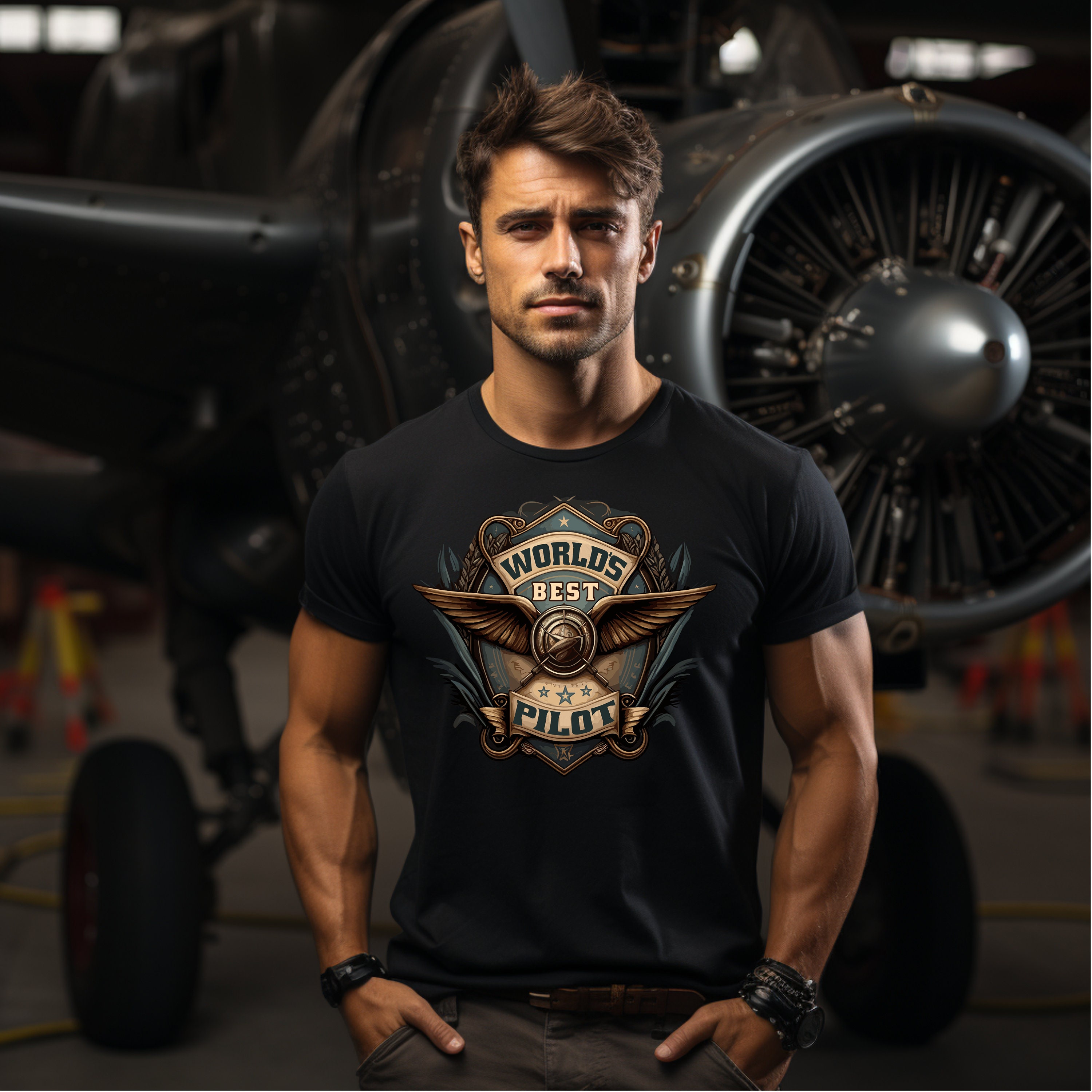 Pilot T-shirt World's Best Pilot Tee Aviation Gift - Etsy