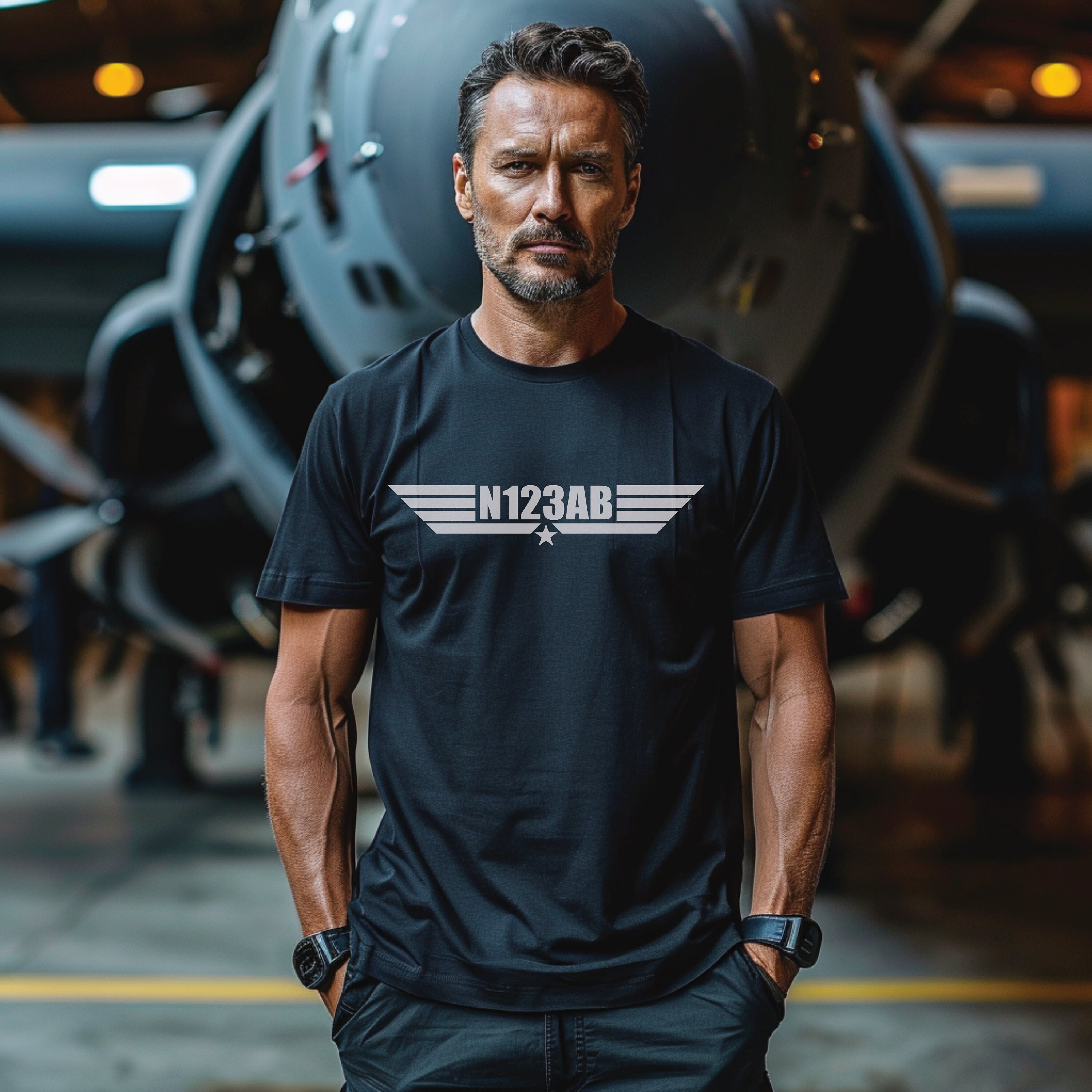 Custom Airplane Tail Number, Call Sign Shirt, Airplane Registration Tee ...