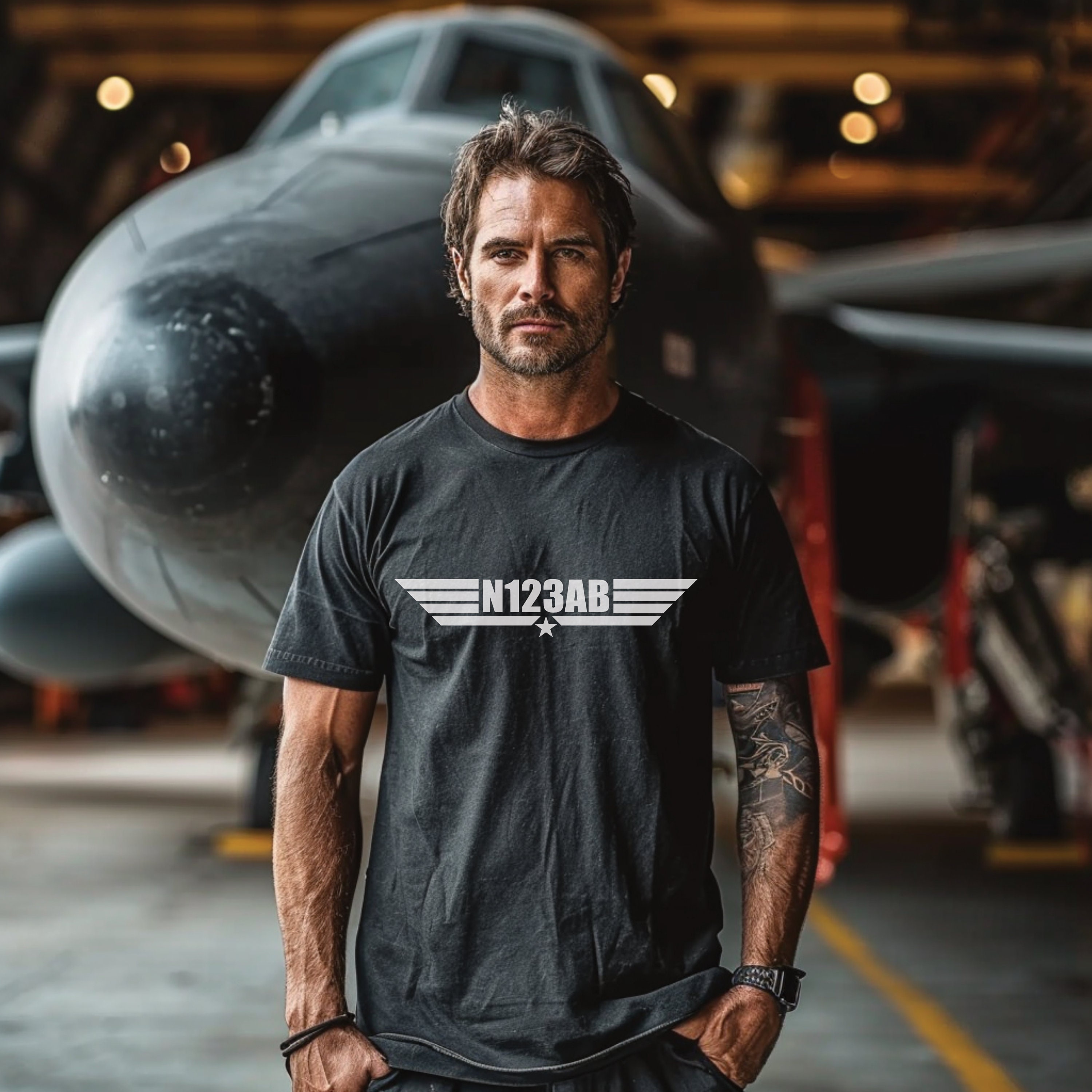 Custom Airplane Tail Number, Call Sign Shirt, Airplane Registration Tee ...