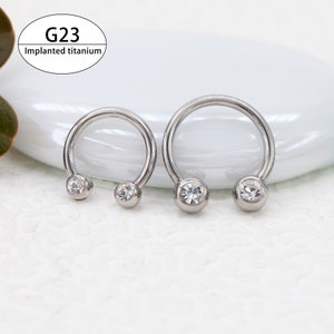 16G G23 Implant Grade Titanium Internally Thread Horseshoe Septum/conch ...