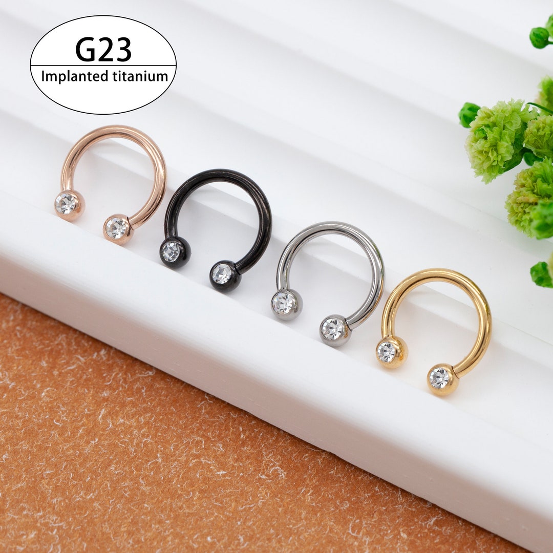16G G23 Implant Grade Titanium Internally Thread Horseshoe - Etsy
