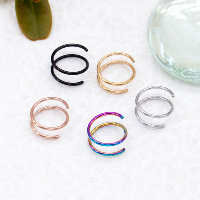 Double Nose Ring - Etsy