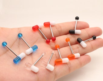 Pill Tongue Ring | Etsy