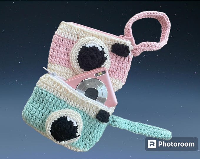 Handmade Crochet Camera Bag for Trendy Vintage Digital Camera - Etsy