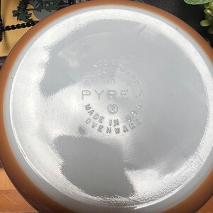 Vintage Pyrex Early American Brown and White Printed Dishes With Lids ...