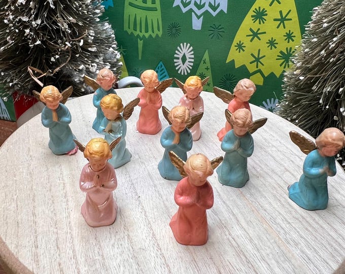 Vintage Mini Angel Plastic Christmas Figurines. Lot of 11 - Etsy