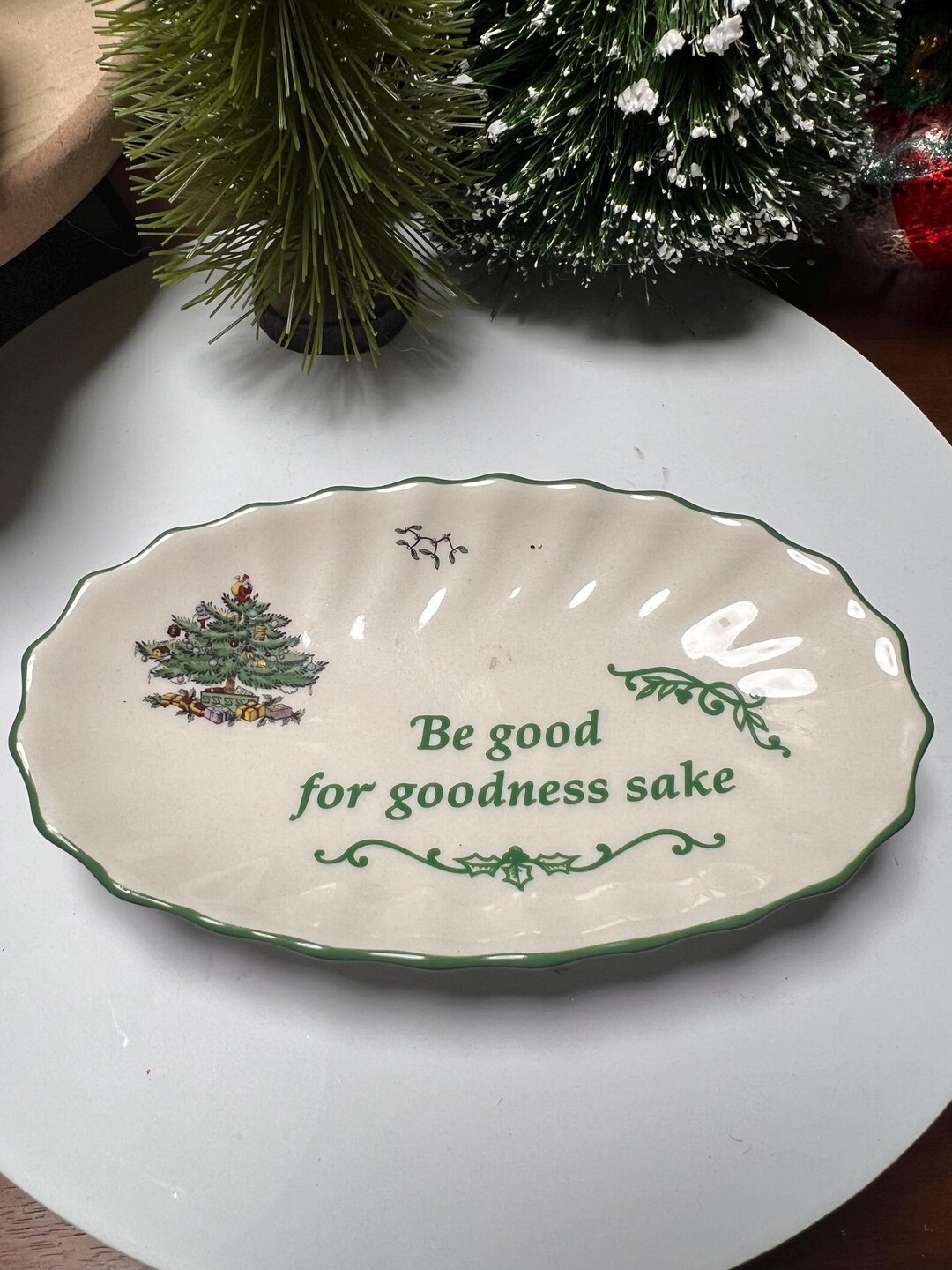 Spode Oval Christmas Tree Trinket or Mint Tray - Etsy