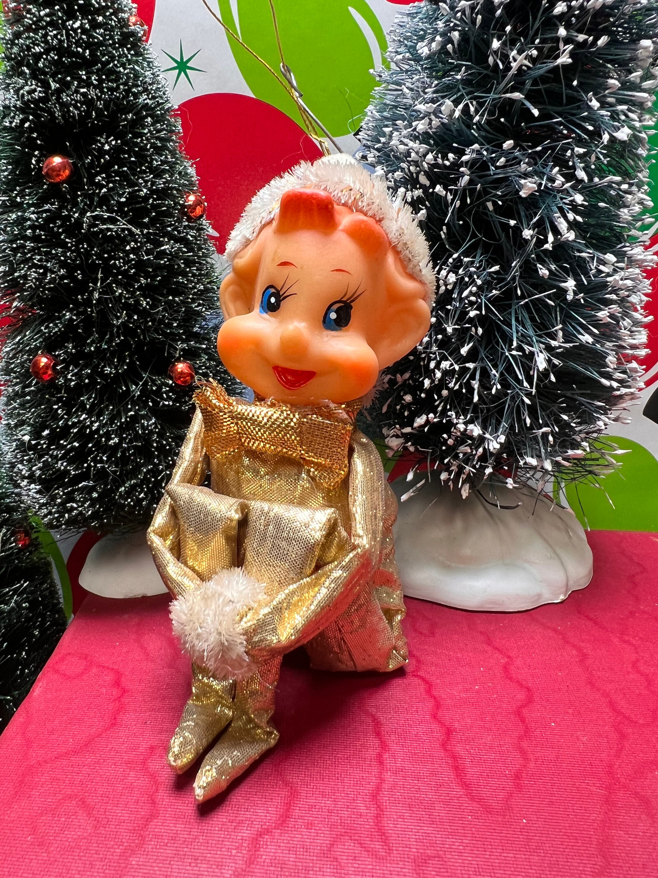 Vintage Christmas Knee Hugger Elf - Etsy