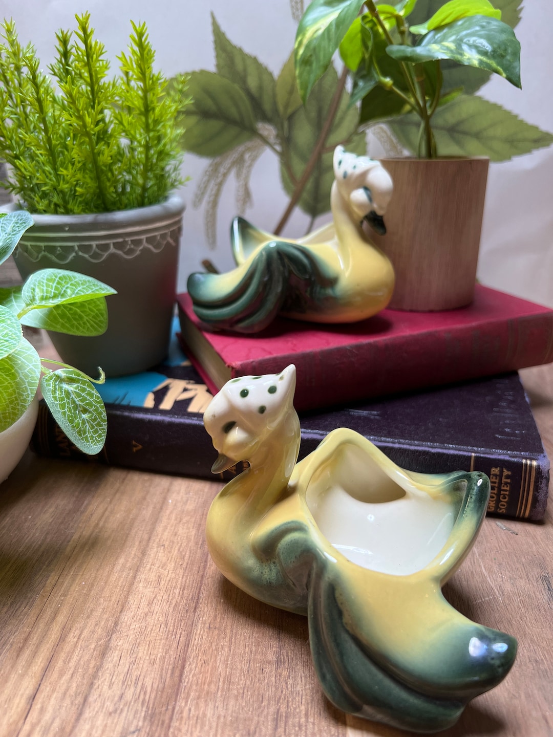 Vintage Hall mother Goose Planters, Set of 2 - Etsy