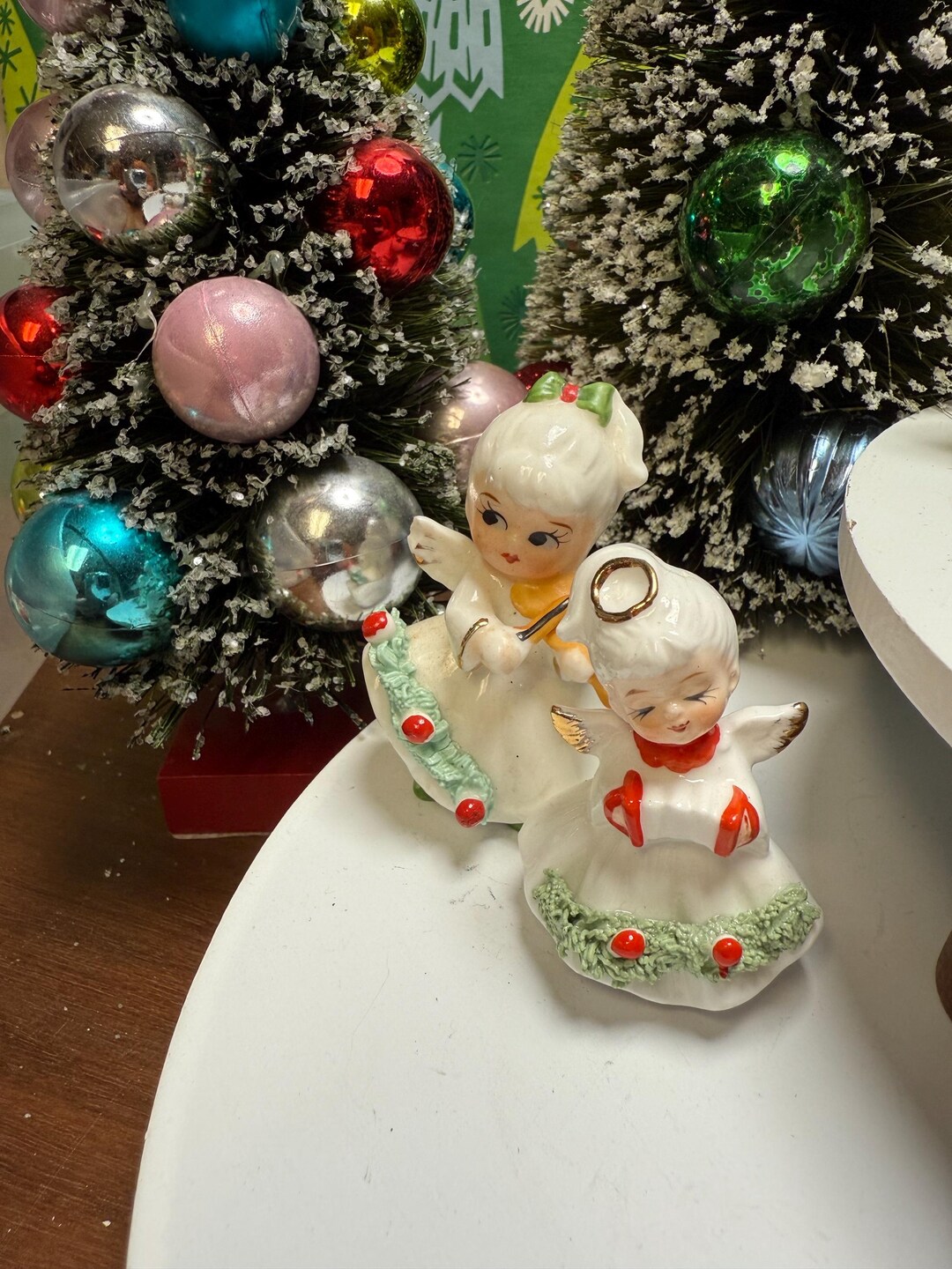Vintage Napco Mini Ceramic Christmas Angels, Set of 2 Miniatures. - Etsy