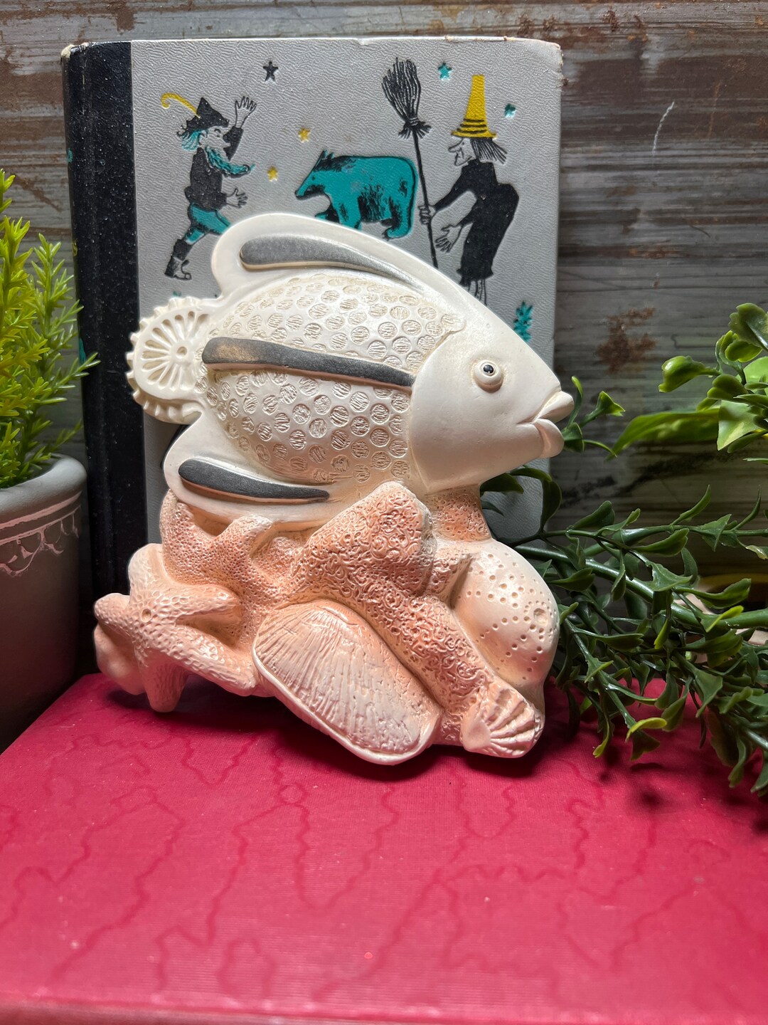 Vintage Chalkware Fish Wall Plaque - Etsy