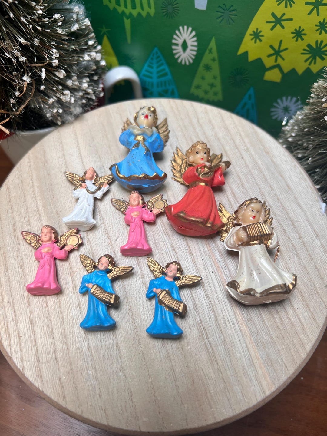 Vintage Mini Plastic Christmas Angels, Lot of 8 - Etsy