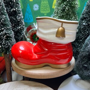 Vintage Ceramic Santa Boot Figurine. - Etsy