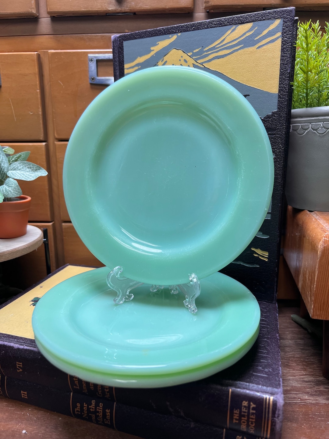 Vintage Fire King Jadeite Plates, Set of 3 Bread and Butter Plates. - Etsy