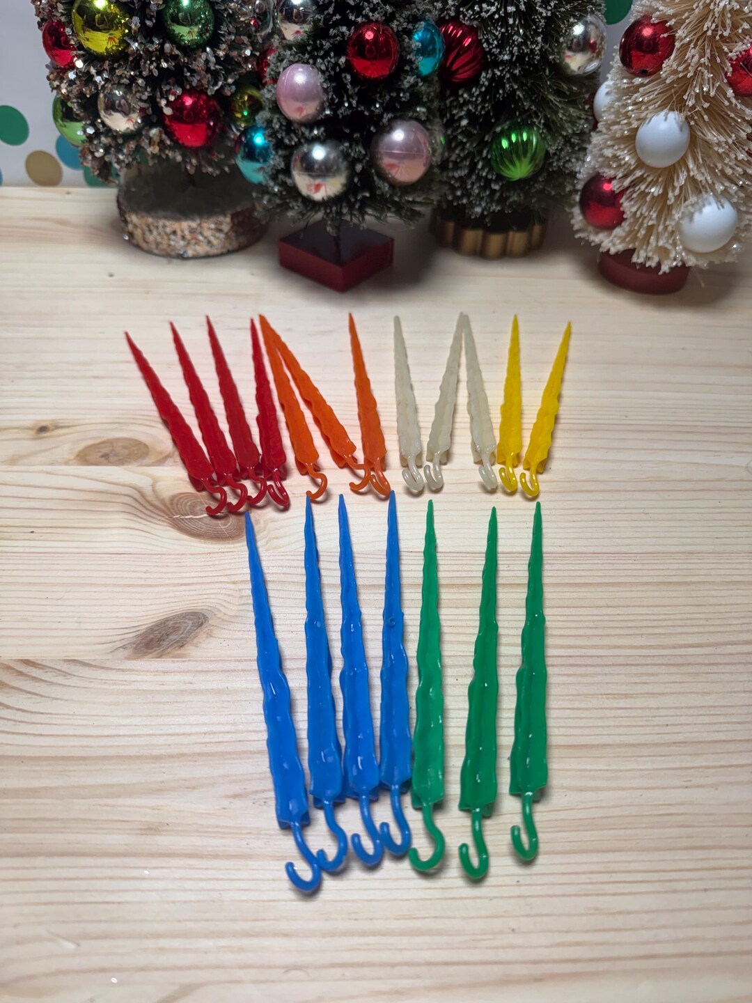 Vintage Multi Colored Christmas Icicles, Set of 19 - Etsy