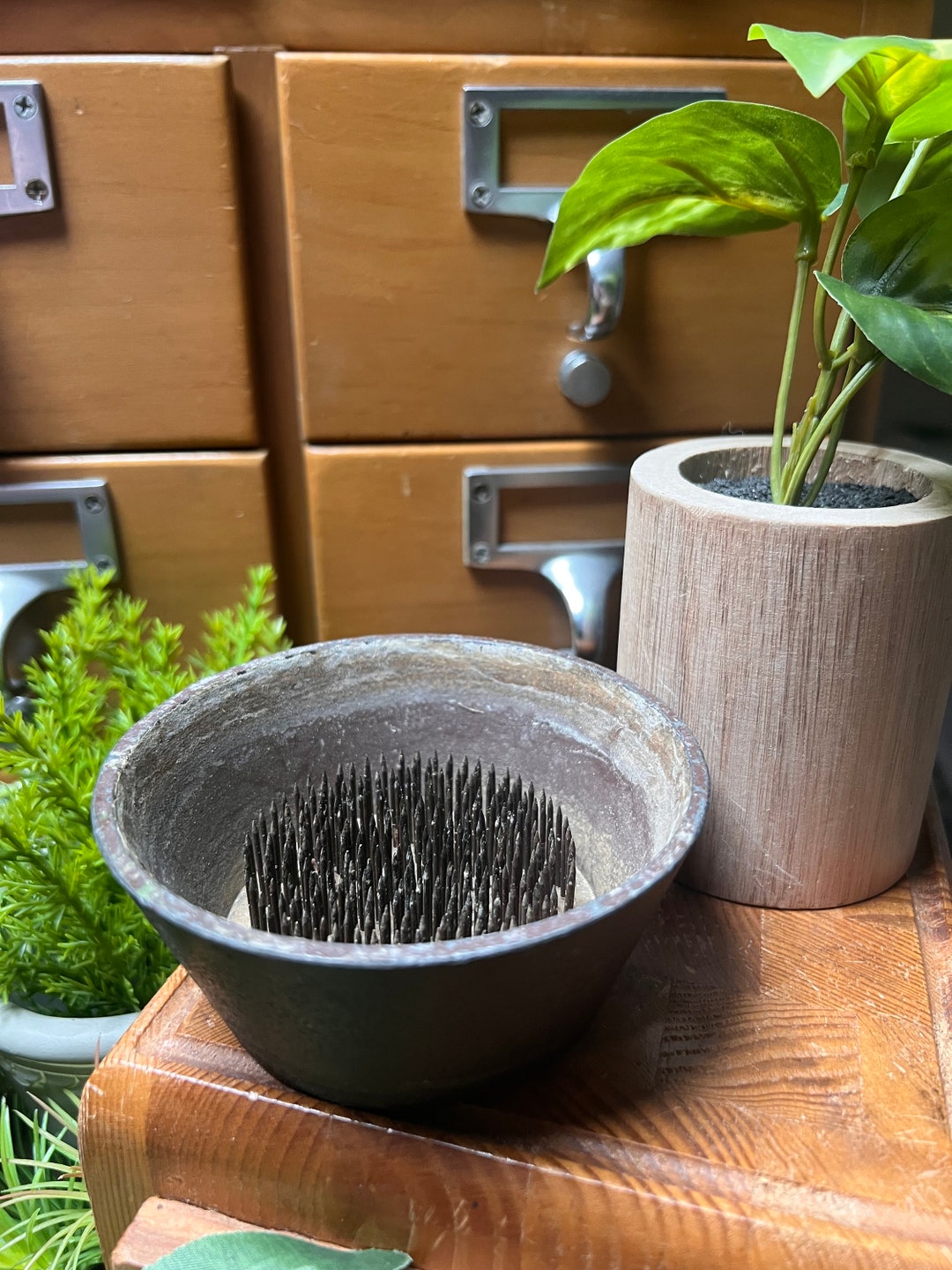 Vintage Heavy Metal Spiked Flower Frog - Etsy