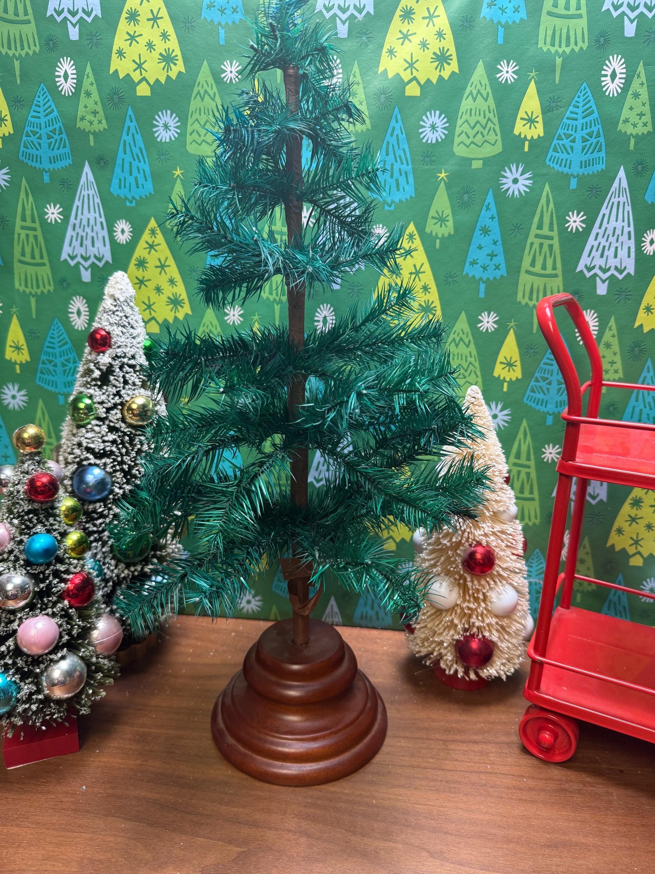 Vintage Goose Feather Christmas Tree With Wood Base - Etsy