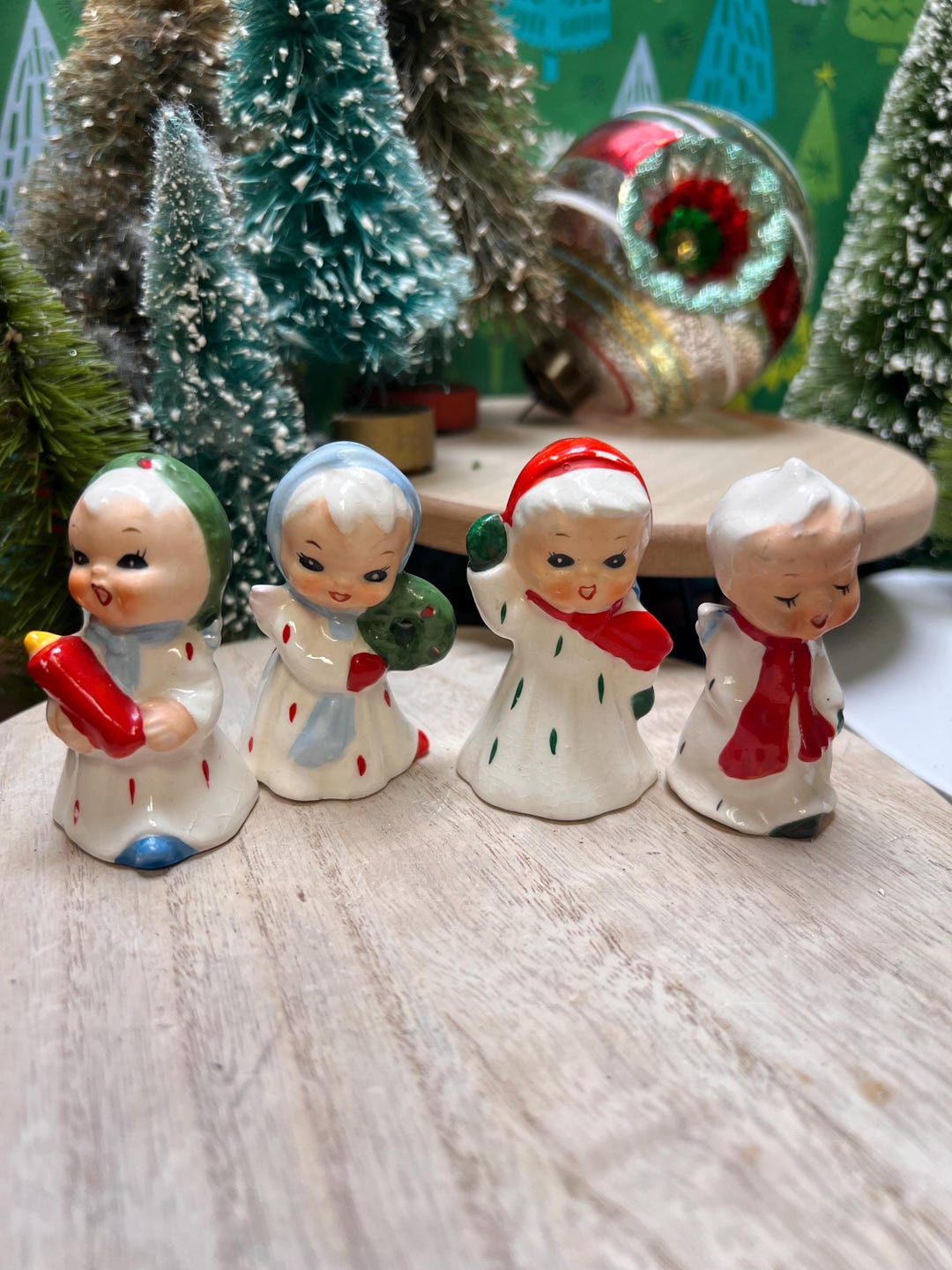 Vintage Japan Christmas Angel Salt and Pepper Shakers, Set of 4 Angels ...