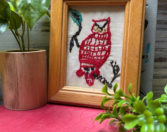 Vintage Framed Embroidered Cats Artwork - Etsy