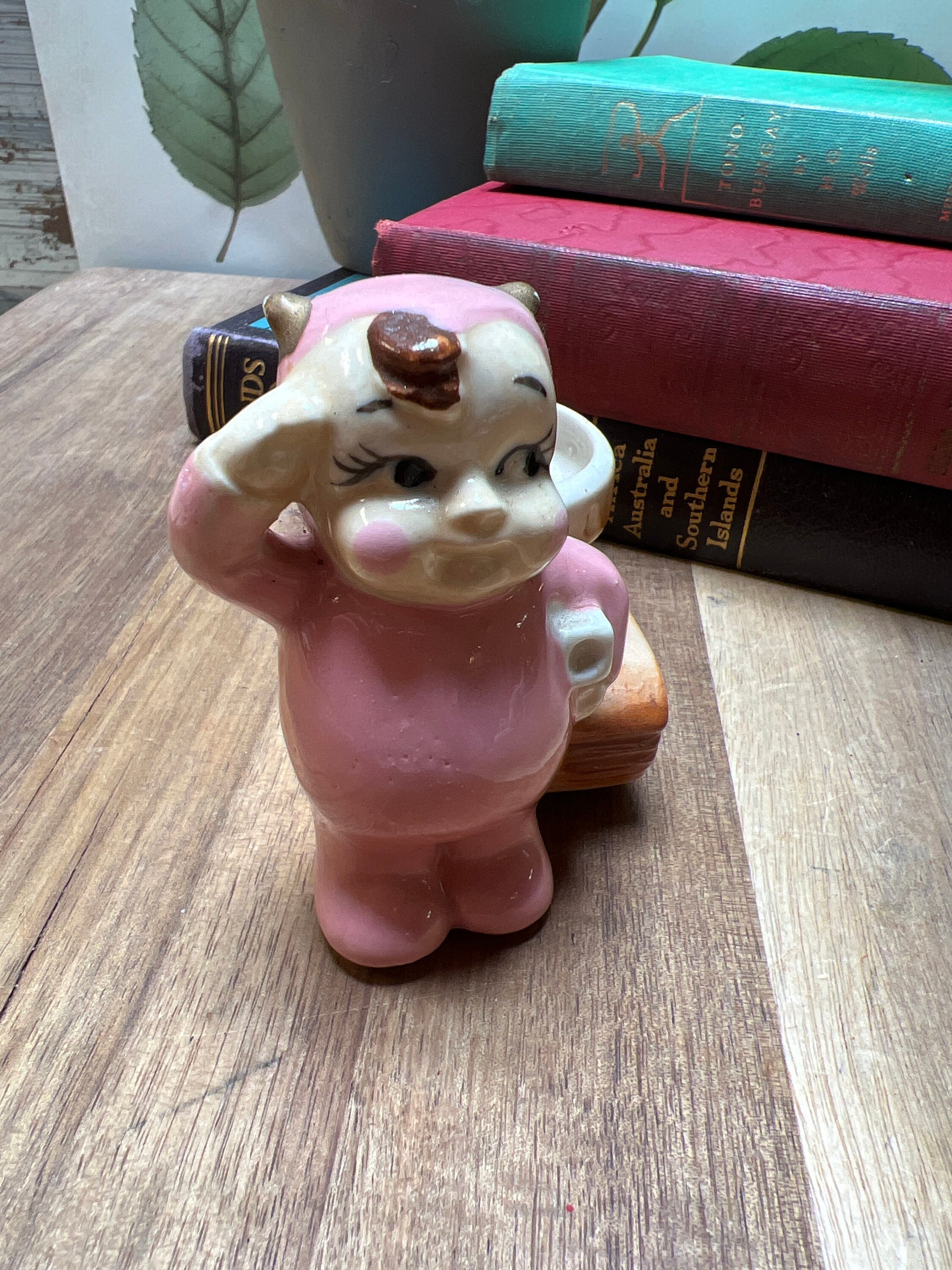 Vintage Japan Devil Baby With Tank Figurine - Etsy