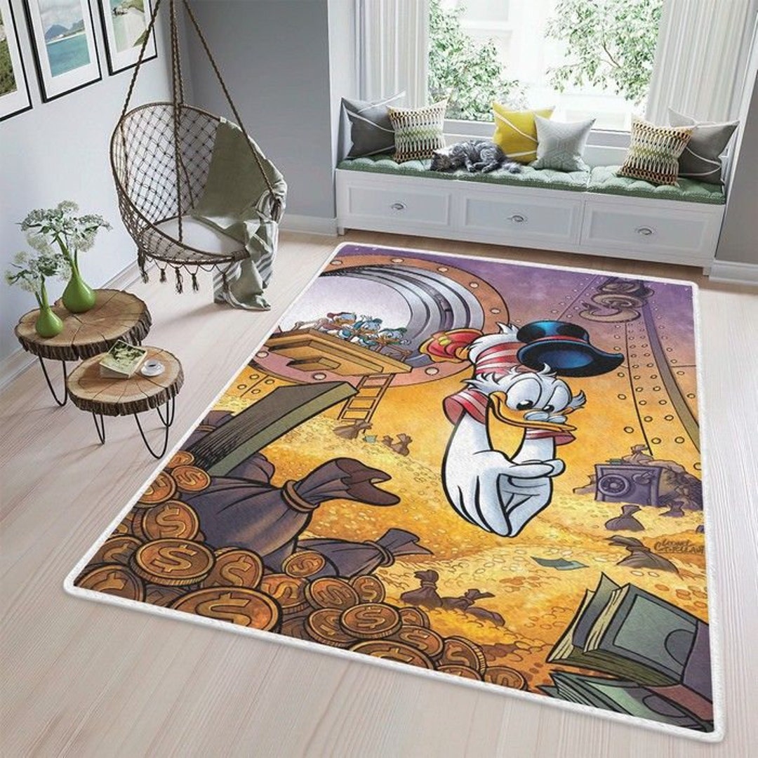 Scrooge Mcduck Scrooge Mcduck Rug Living Room Disney Scrooge - Etsy