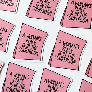 A Woman's Place is in the Courtroom Sticker Future Lawyer Law Student ...