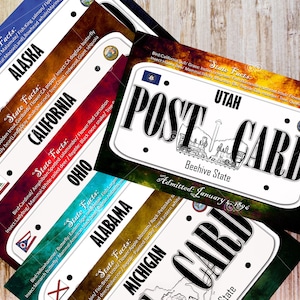 LICENSE PLATE Postcards - Etsy