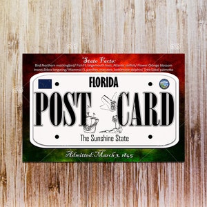 LICENSE PLATE Postcards - Etsy