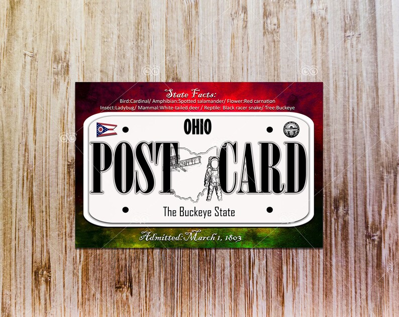LICENSE PLATE Postcards - Etsy