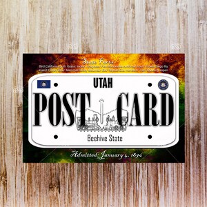 LICENSE PLATE Postcards - Etsy