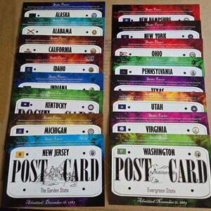 LICENSE PLATE Postcards - Etsy
