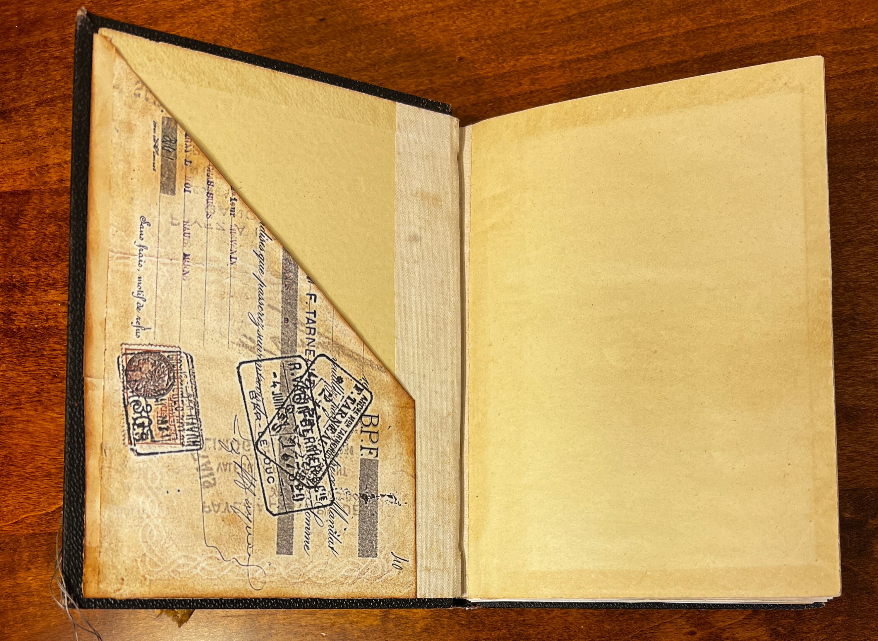 Altered Antique Book French Documents & Letters Junk Journal Ephemera ...