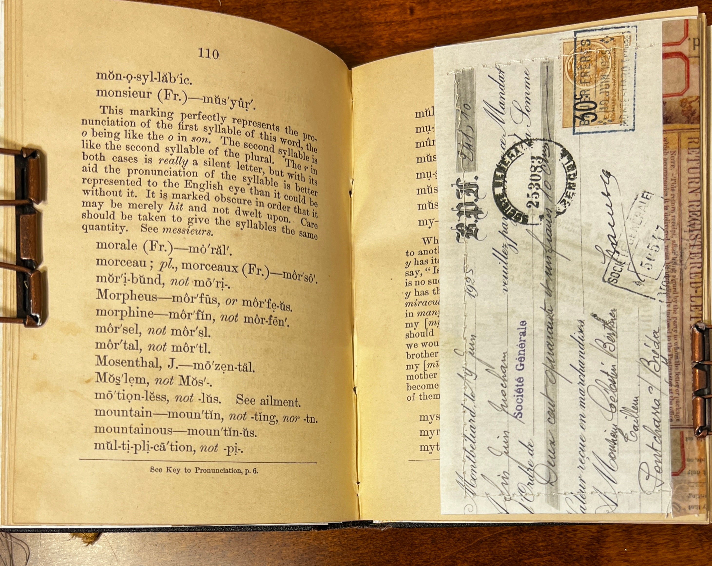 Altered Antique Book French Documents & Letters Junk Journal Ephemera ...