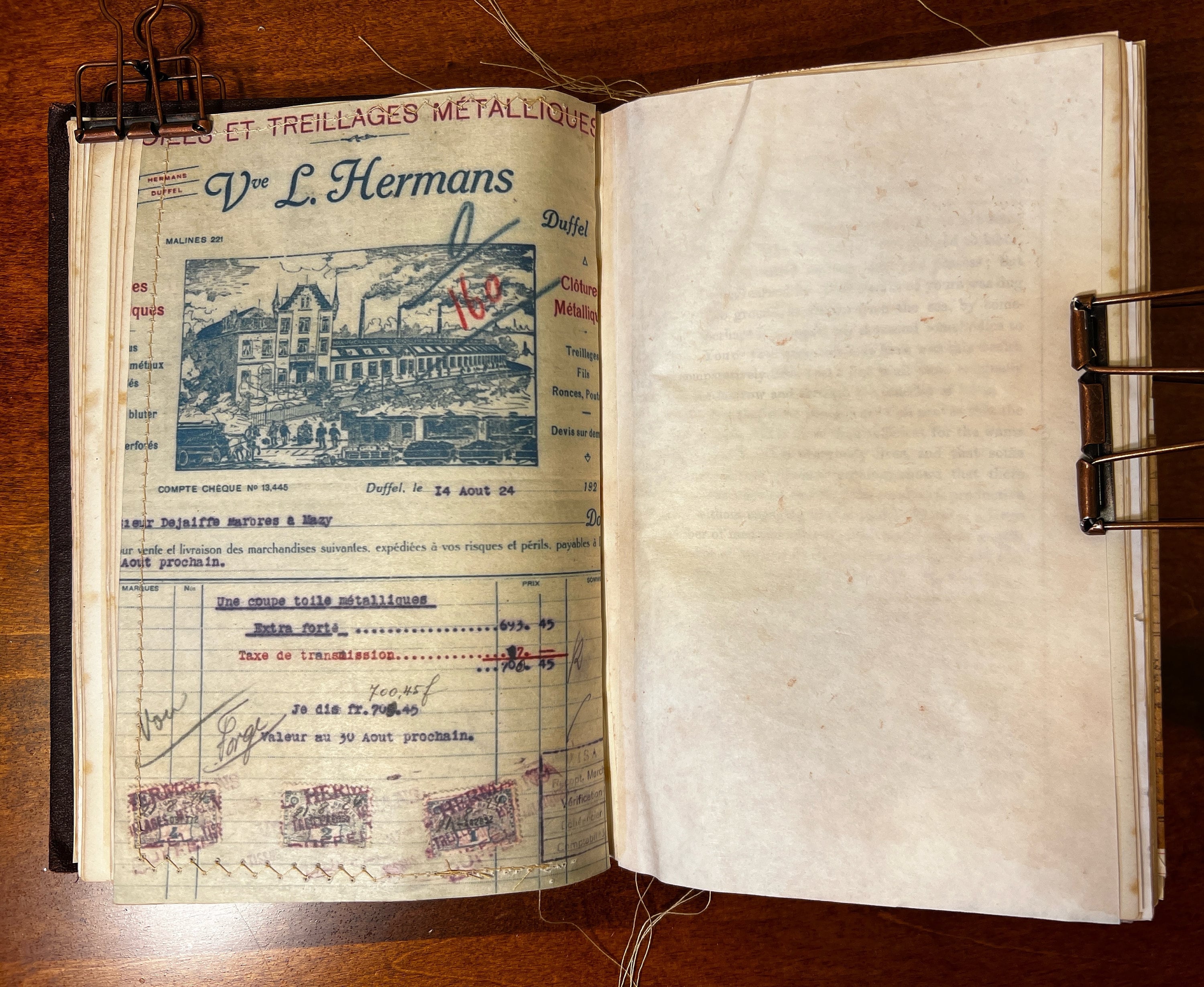 Altered Antique Book French Documents & Letters Junk Journal Ephemera ...