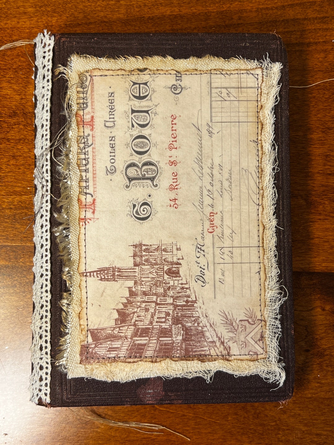 Altered Antique Book | French Documents & Letters | Junk Journal ...