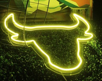 Bull Led Light Sign - Etsy