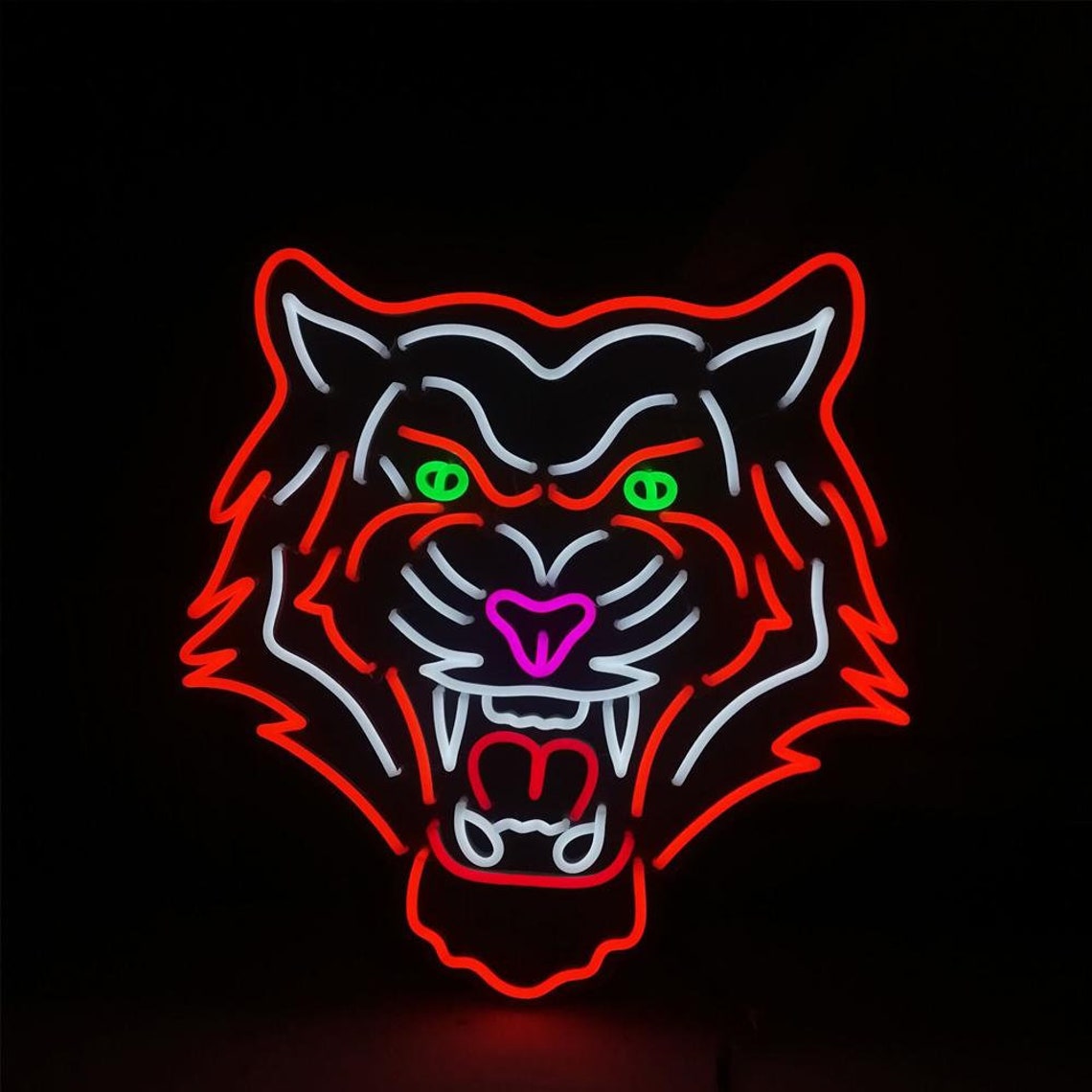 Tiger LED Neon Sign Tiger Head Neon Sign Animals Neon Sign | Etsy