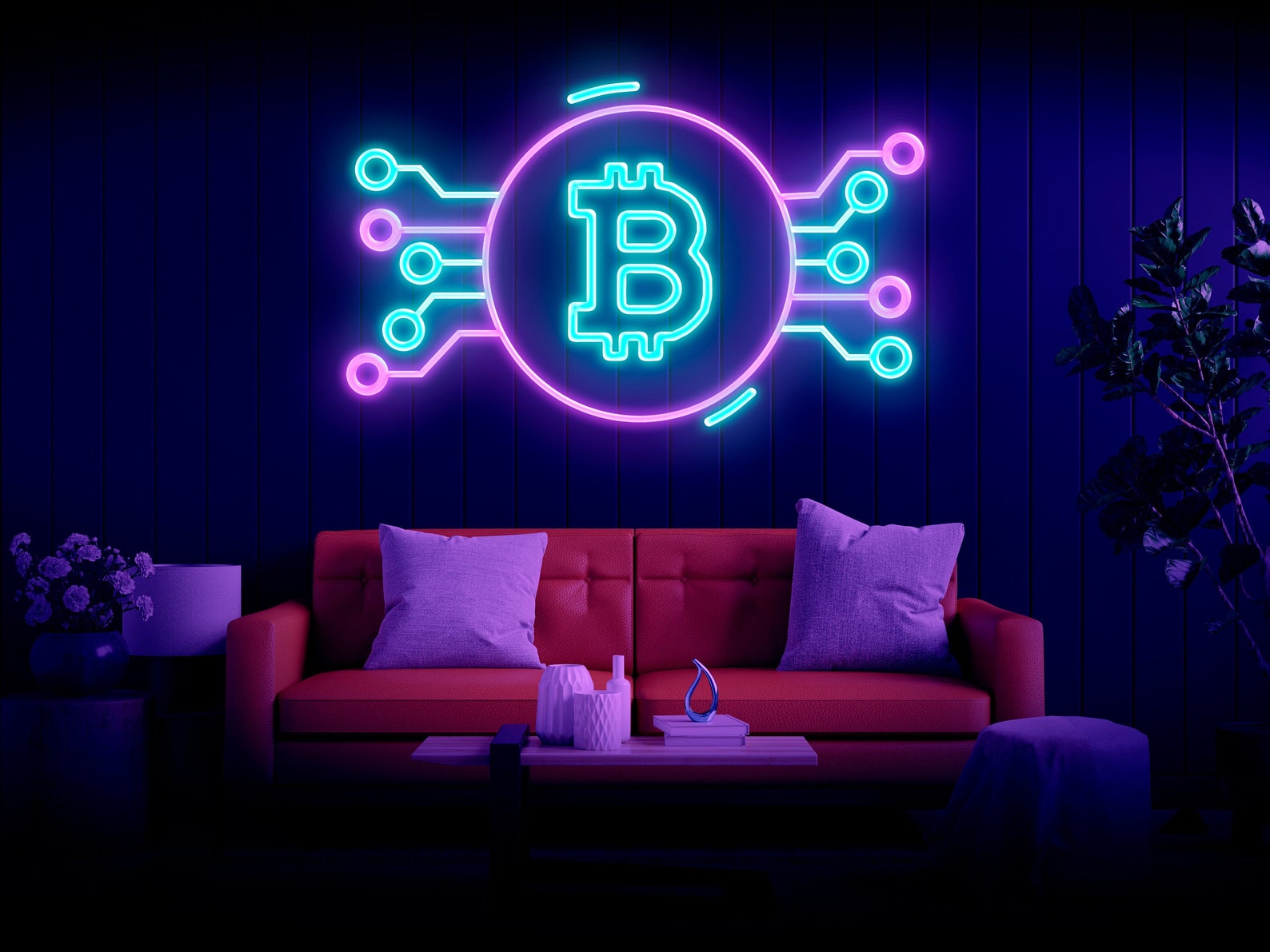 Bitcoin Led Neon Sign Cryptocurrency Neon Light Crypto LED | Etsy