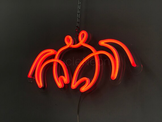Cancer Crab LED Neon Sign Crab Neon Sign Animals Wall Decor - Etsy UK